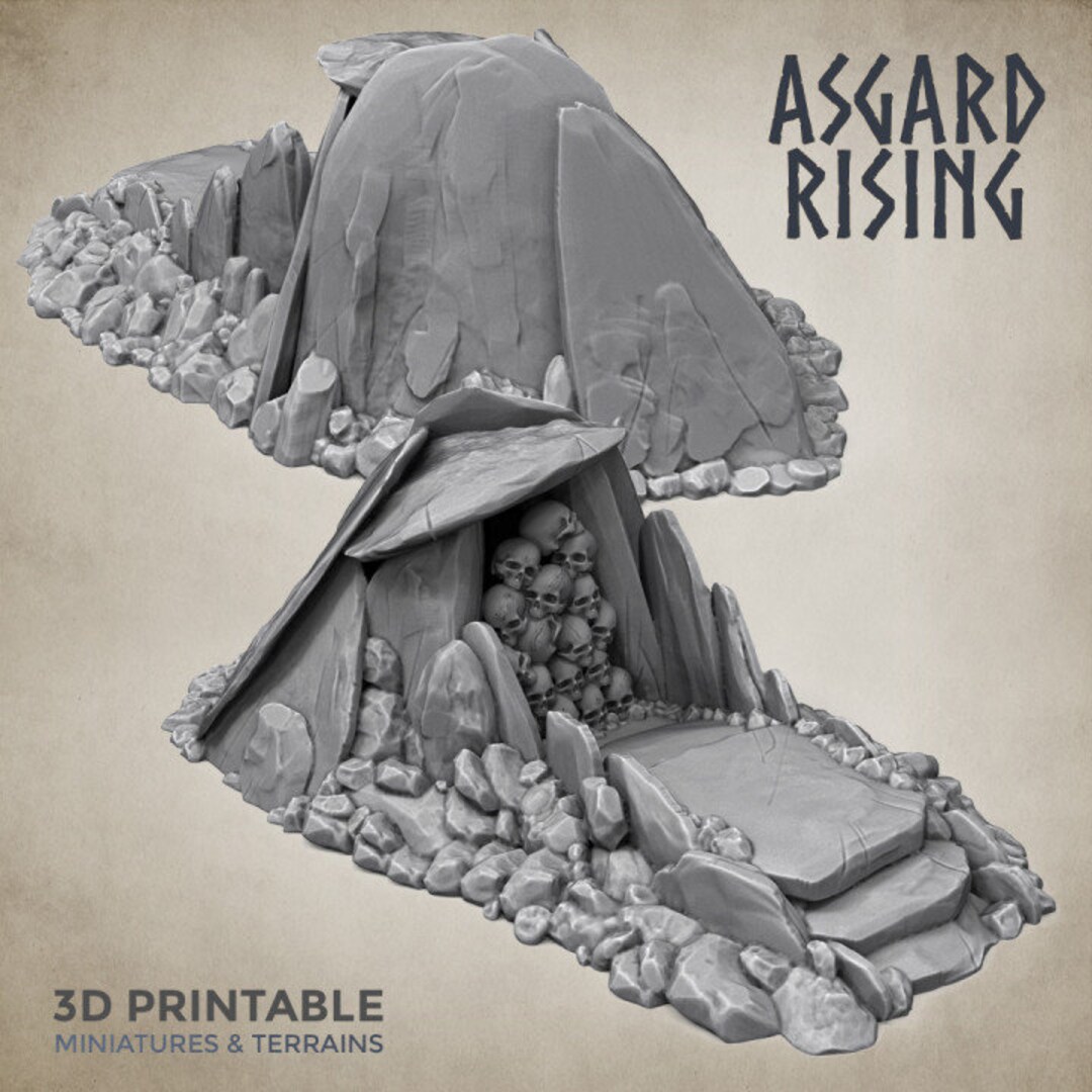 Skull Crypt Entrance Terrain Marker Mini Set Perfect for D&D ...