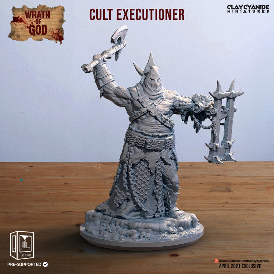 Cult Executioner Demon Dnd Pathfinder Sigmar Clay Cyanide Miniatures ...
