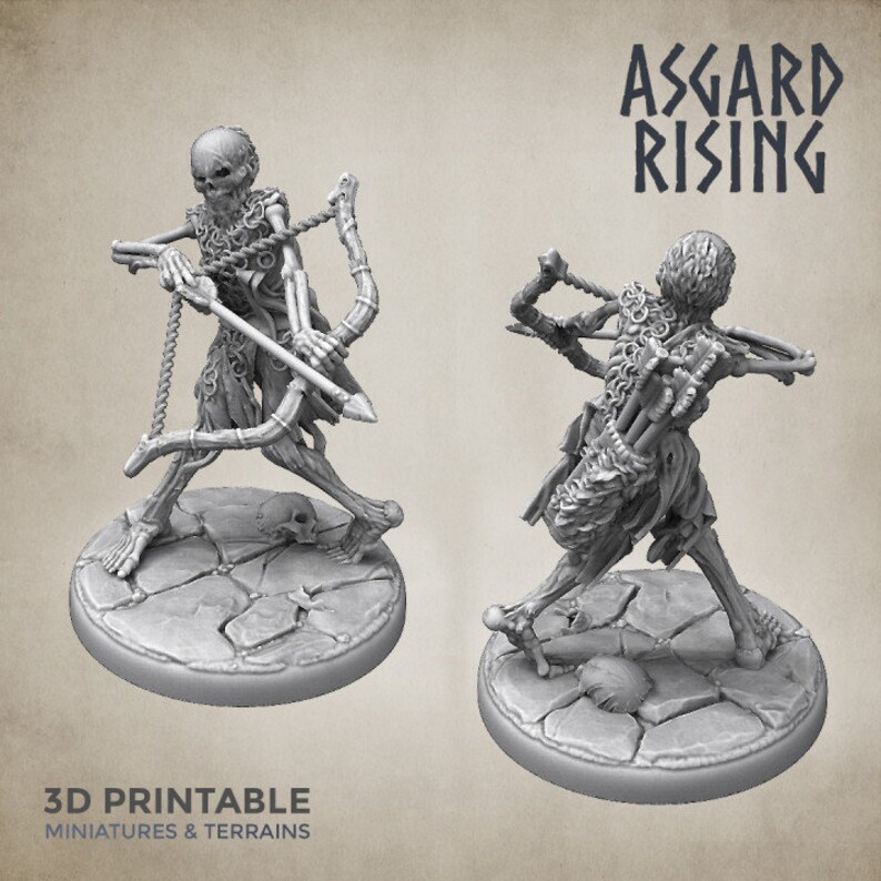 Undead Viking Dragur Archer Mini DnD Pathfinder | Etsy