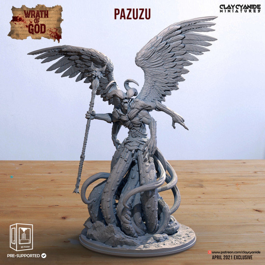 Pazuzu, King of Demons Dnd Pathfinder Sigmar Clay Cyanide Miniatures ...