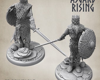 Draugr Skeleton Spear Cavalry Rider Miniature Set Perfect for D&D ...