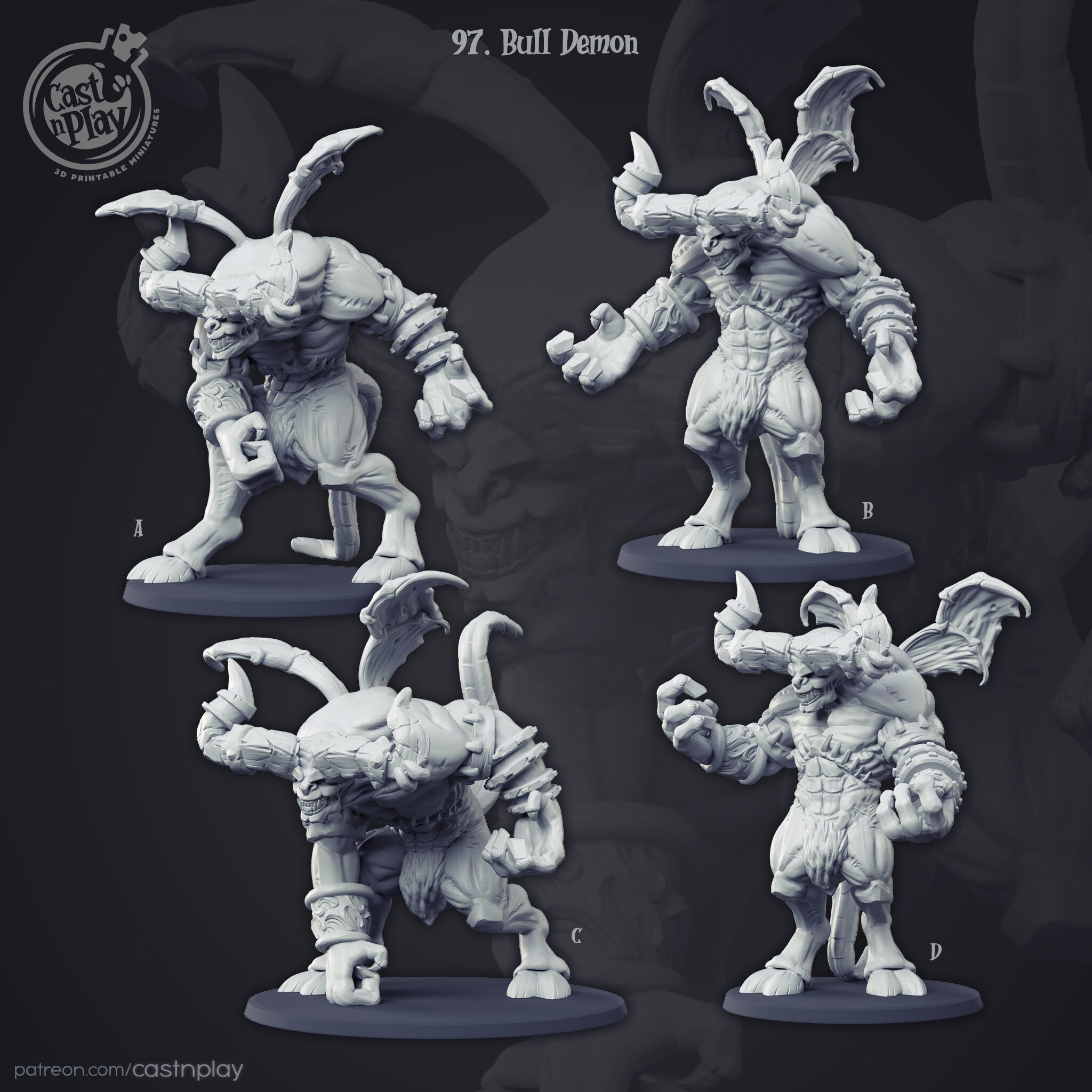 Role Playing Miniatures Toys Sigmar Bull Demon perfect for DnD Tabletop ...