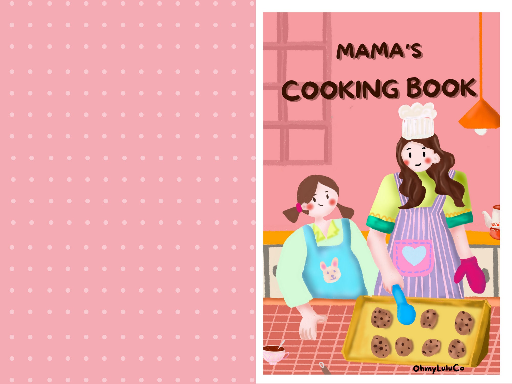 PRINTABLE Mama's Cooking Book Paper Size Journal Recipe Organizer Hand ...