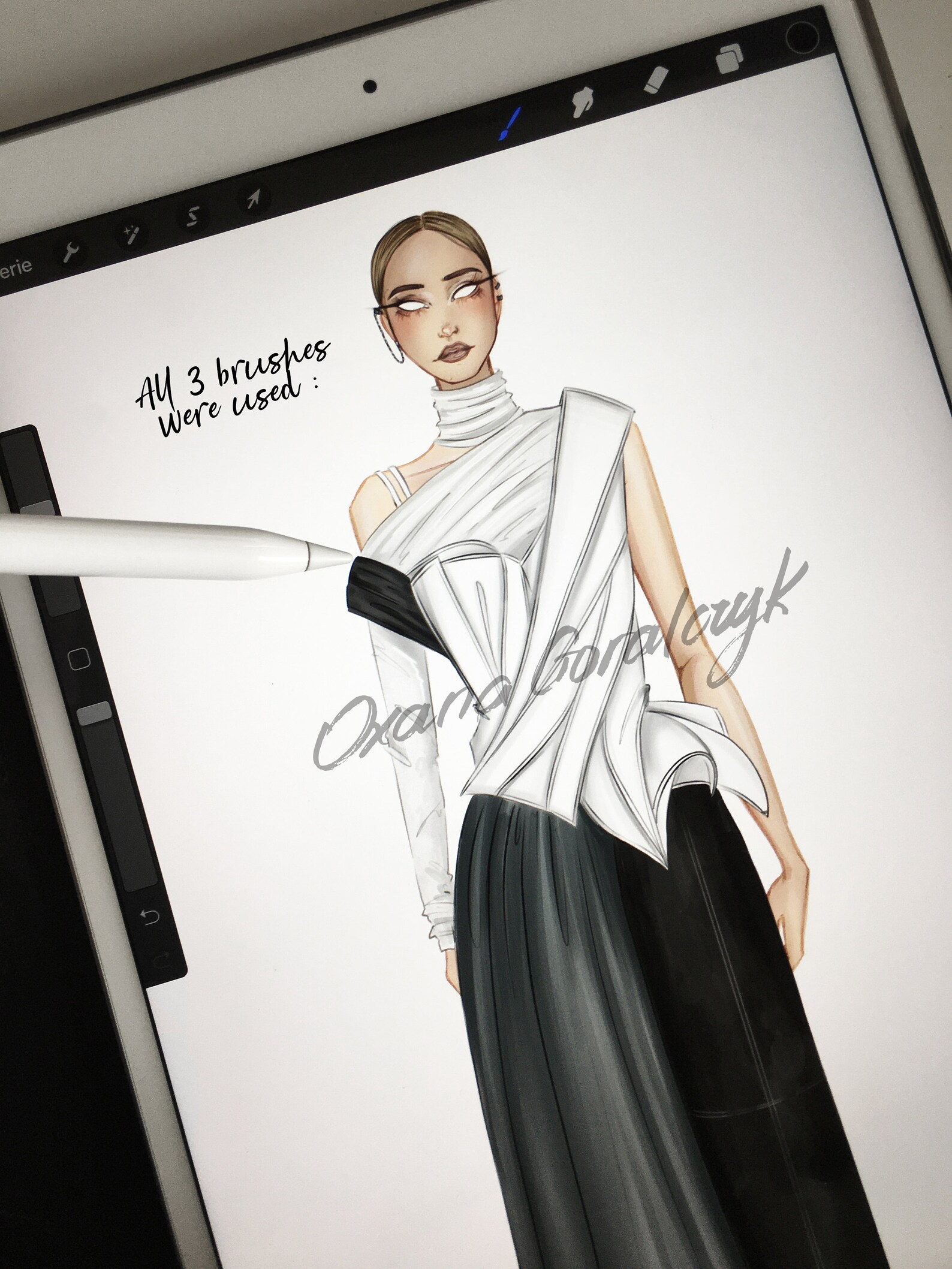 Procreate Fashion Sketch/illustration Brush Pack by Oxana Goralczyk Set ...
