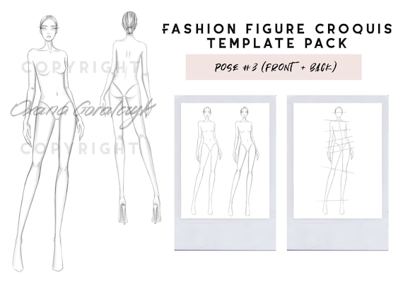 Female Outline Template Front And Back