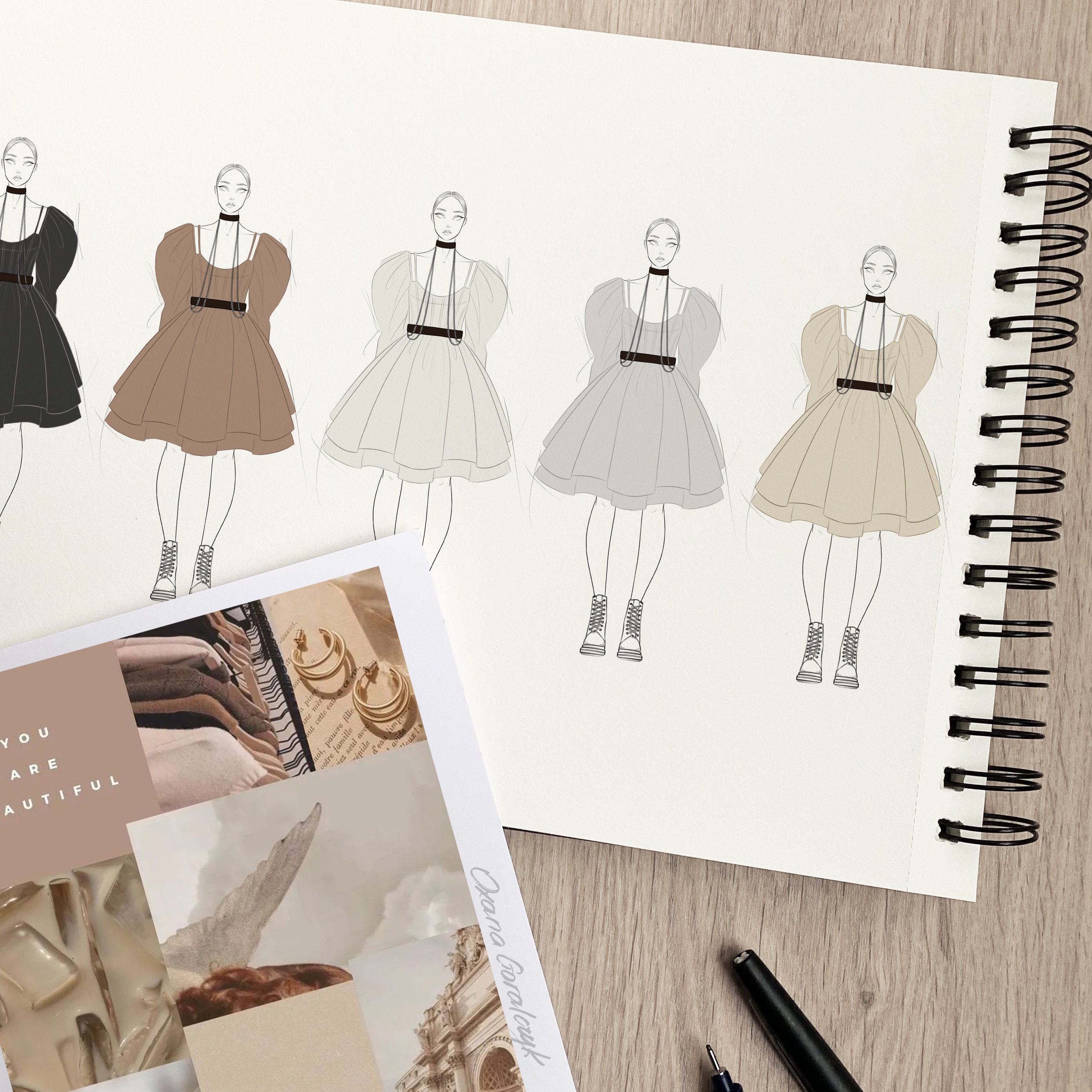 Plus Size Fashion Figure Croquis Template Front and Back 2 Sizes female ...