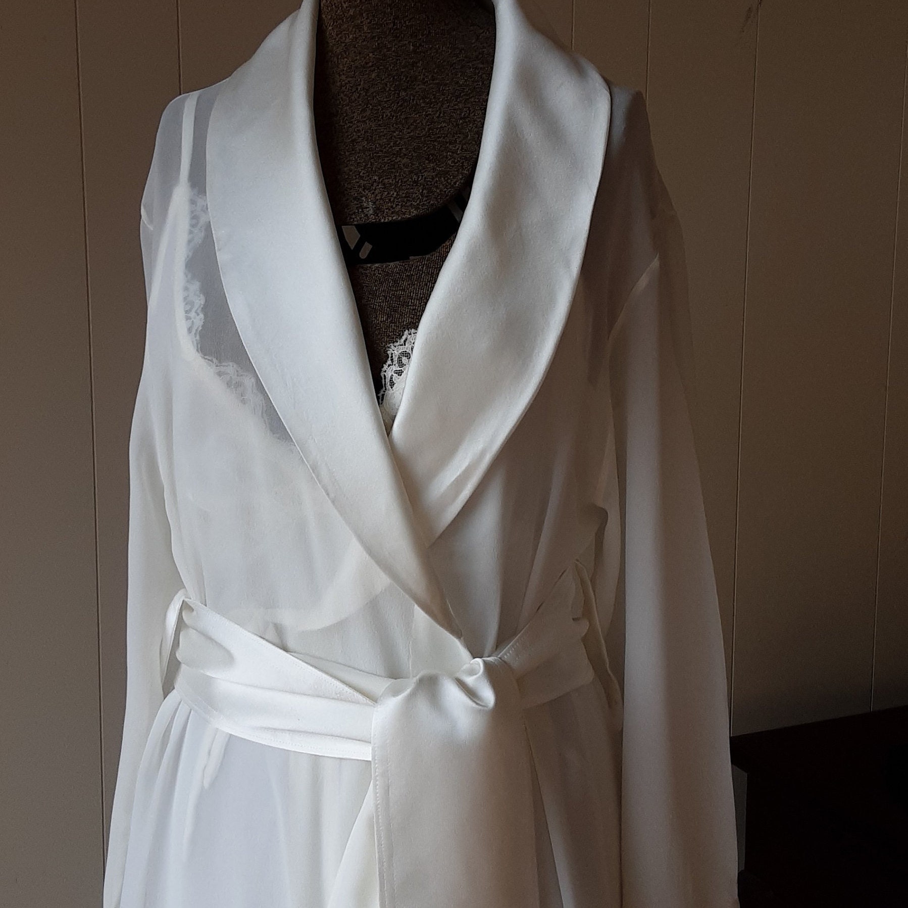 Silk Wedding Trousseau Negligee and Robe Mulberry Silk Wedding Birthday ...