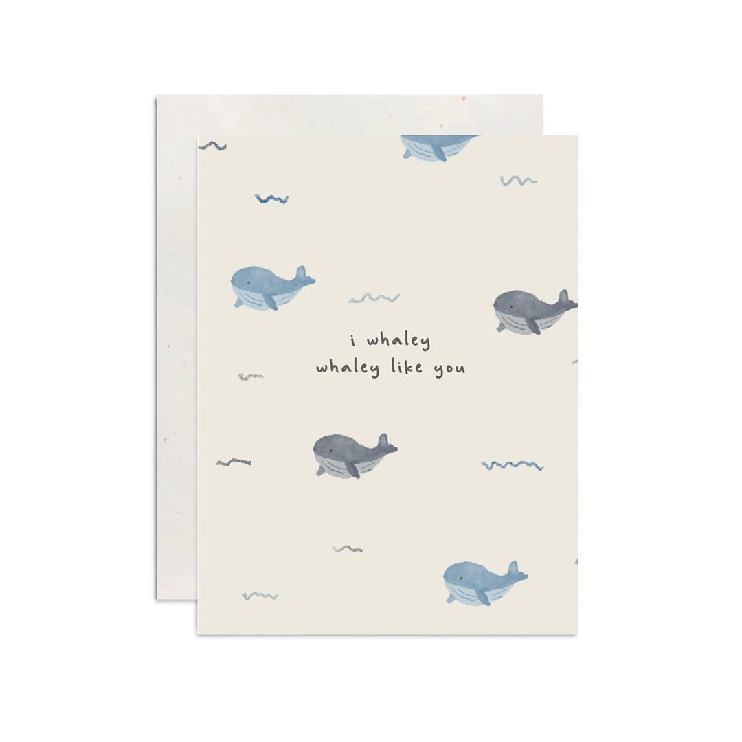 Whale Thank You Card: Handdrawn Animal Pun - Etsy