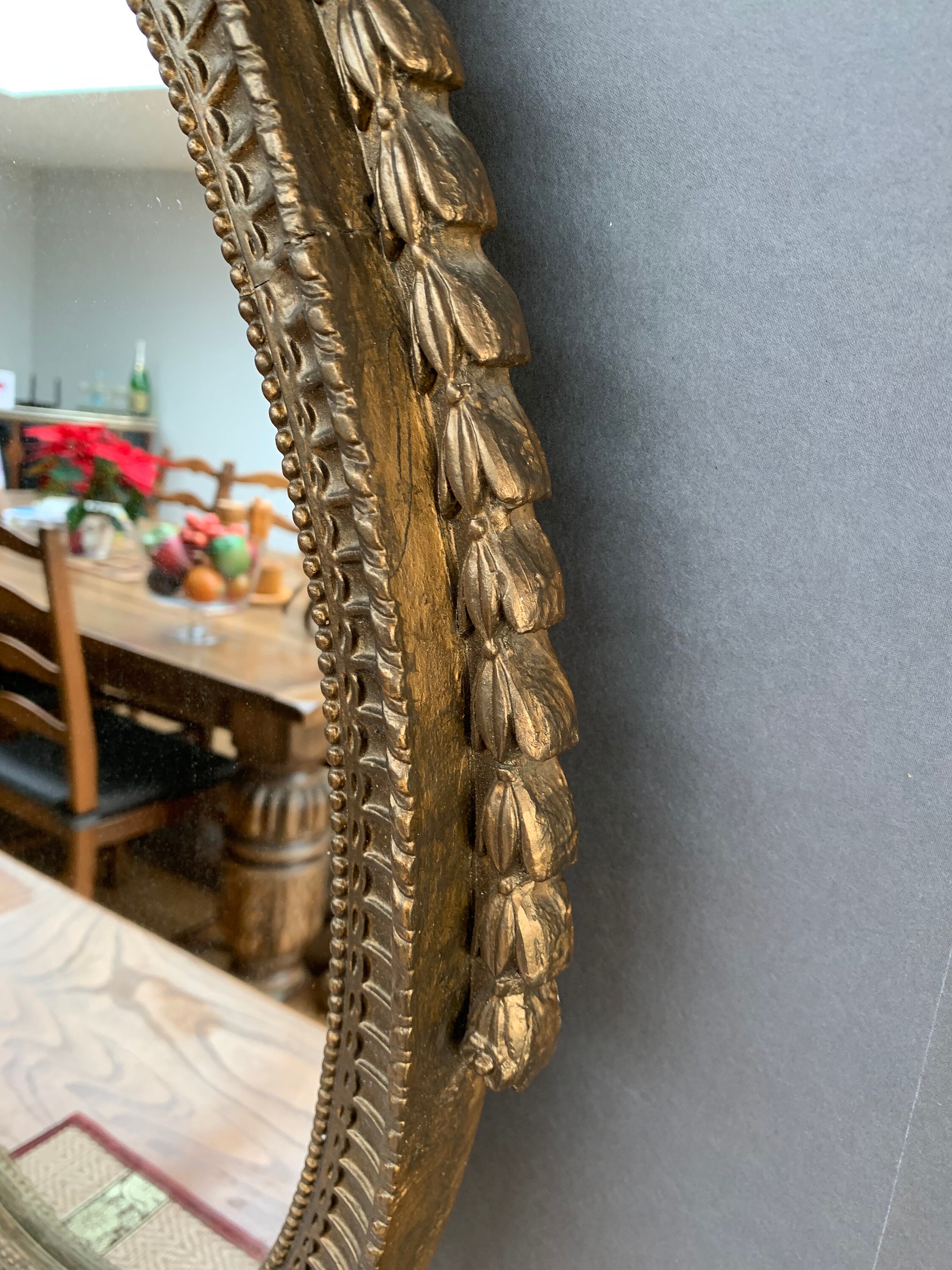 Atsonea French Rococo Style Oval Wall Mirror With Gilt Gesso - Etsy UK