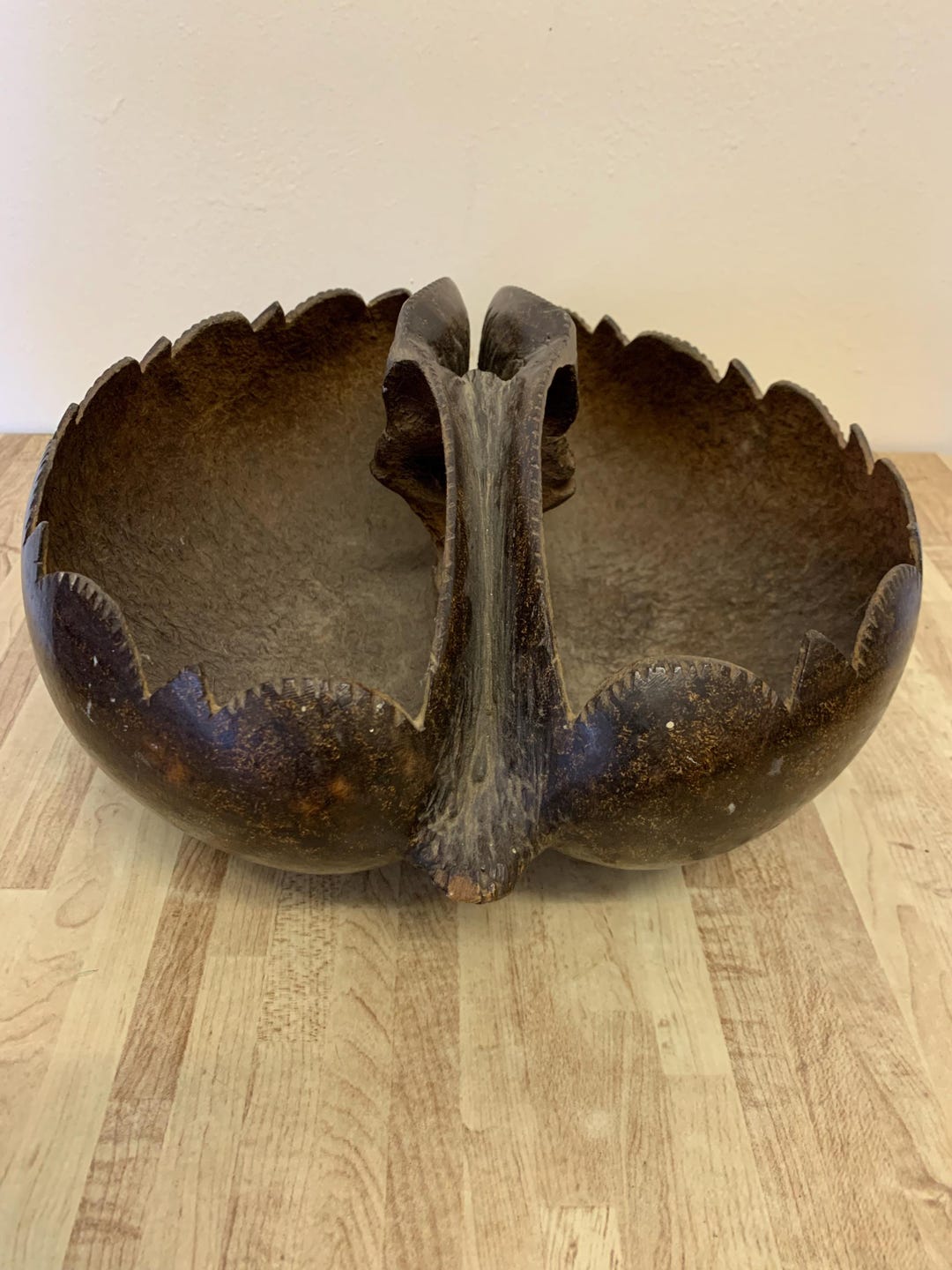 Vintage Large Coco De Mer Nut Carved as Bowl for Fruit, Begging ...