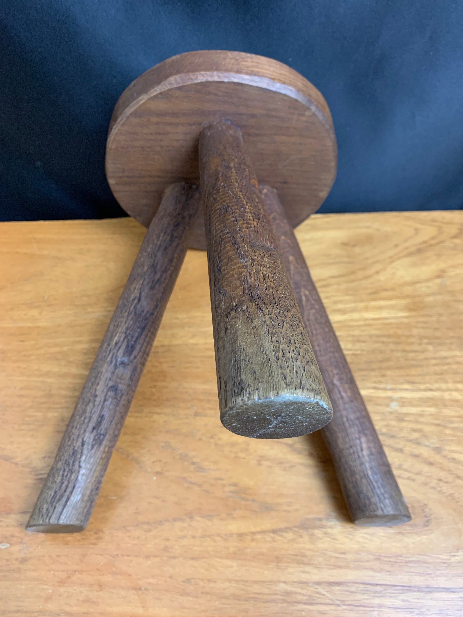 Vintage Three Legged Milking Stool With Round Seat - Etsy UK