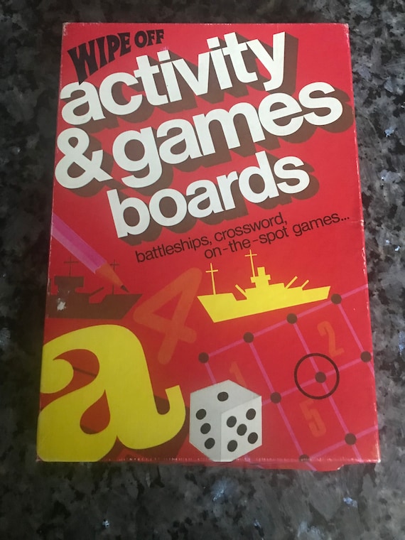 Vintage Wipe Clean Board Games in Original Box With - Etsy