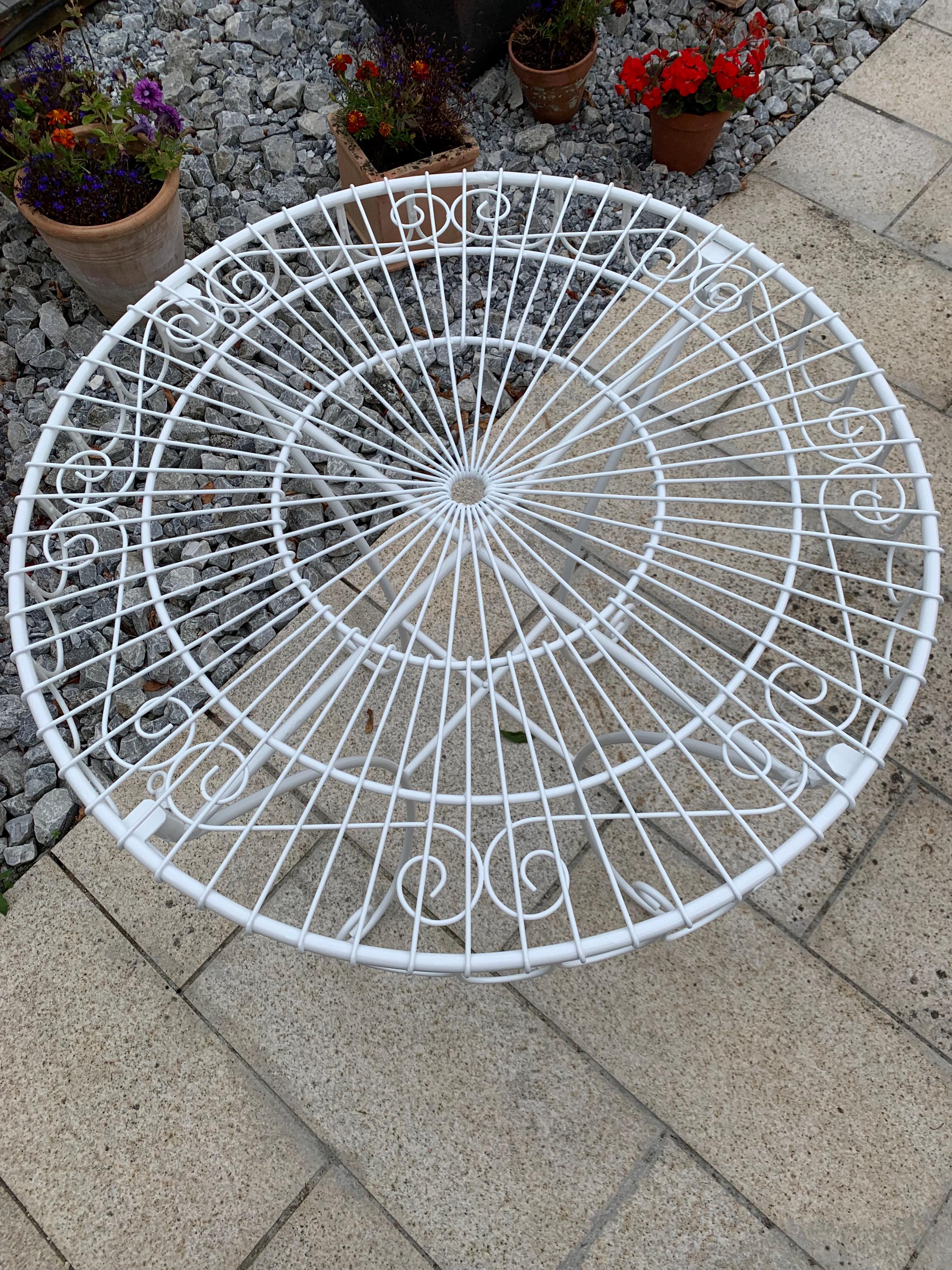 Antique Wire Work Circular Garden Table - Etsy UK