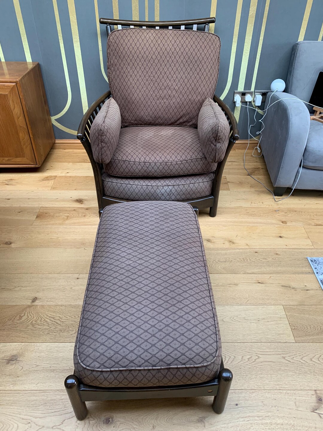 Ercol Renaissance High Back Armchair With Matching Upholstery and in ...