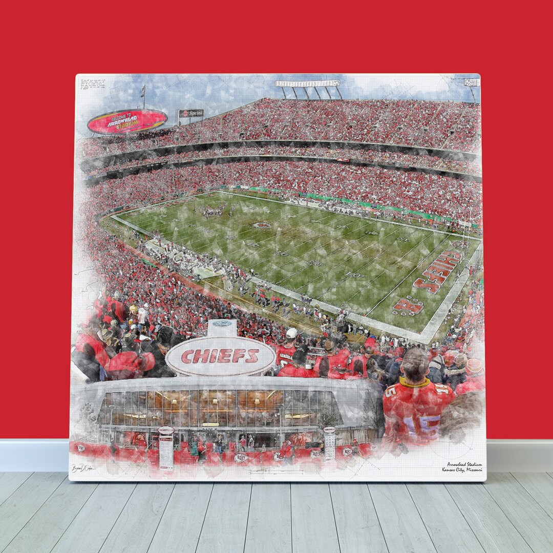 Arrowhead Stadium Art Canvas / Print, Kansas City Chiefs Football ...