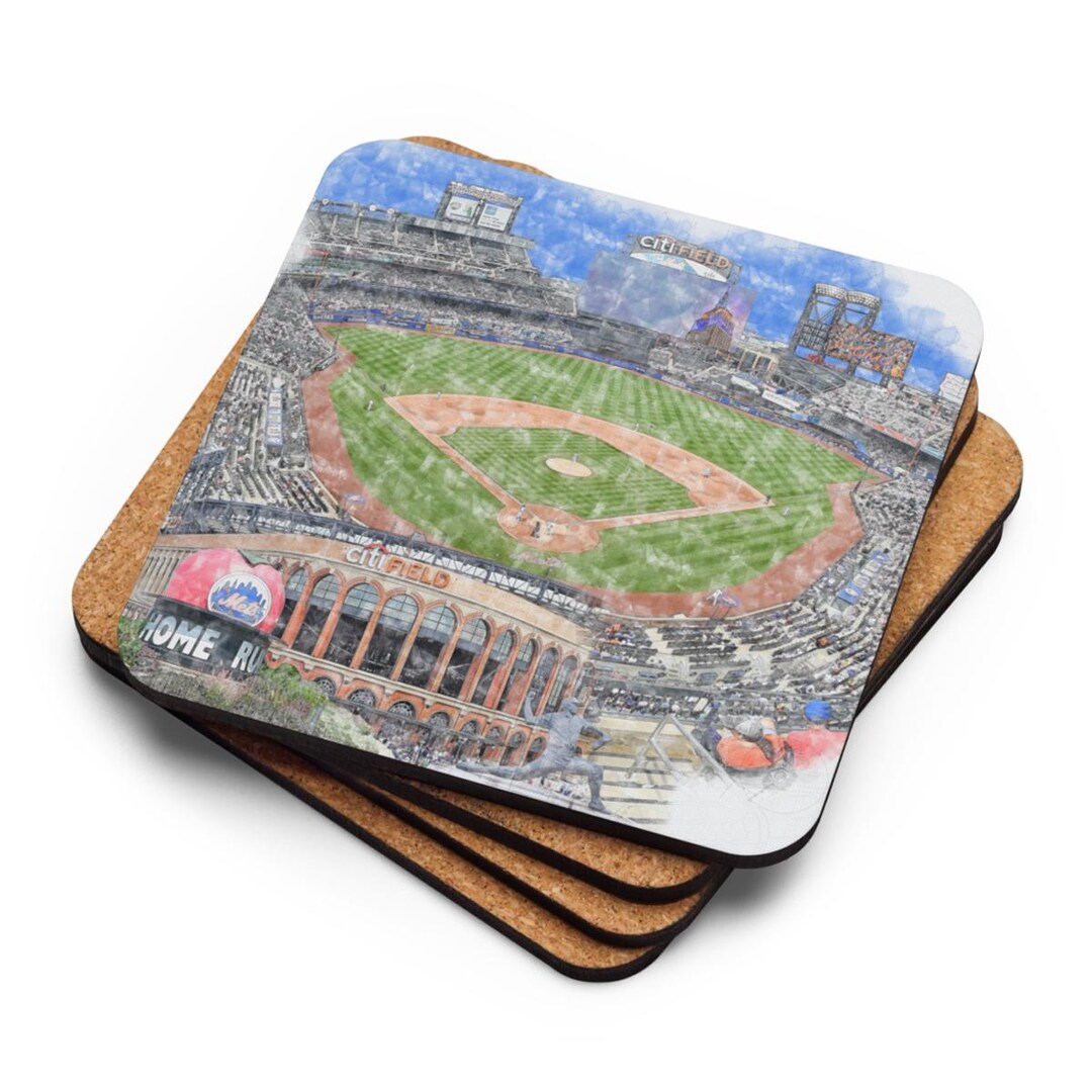 Citi Field Art Drink Coasters: New York Mets Baseball Gift (4 Pack) - Etsy