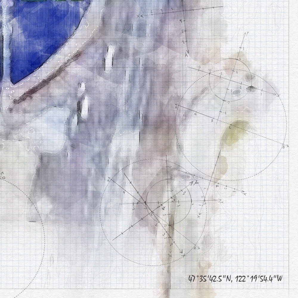 Centurylink Field Aerial Map Canvas / Print Print Seattle - Etsy