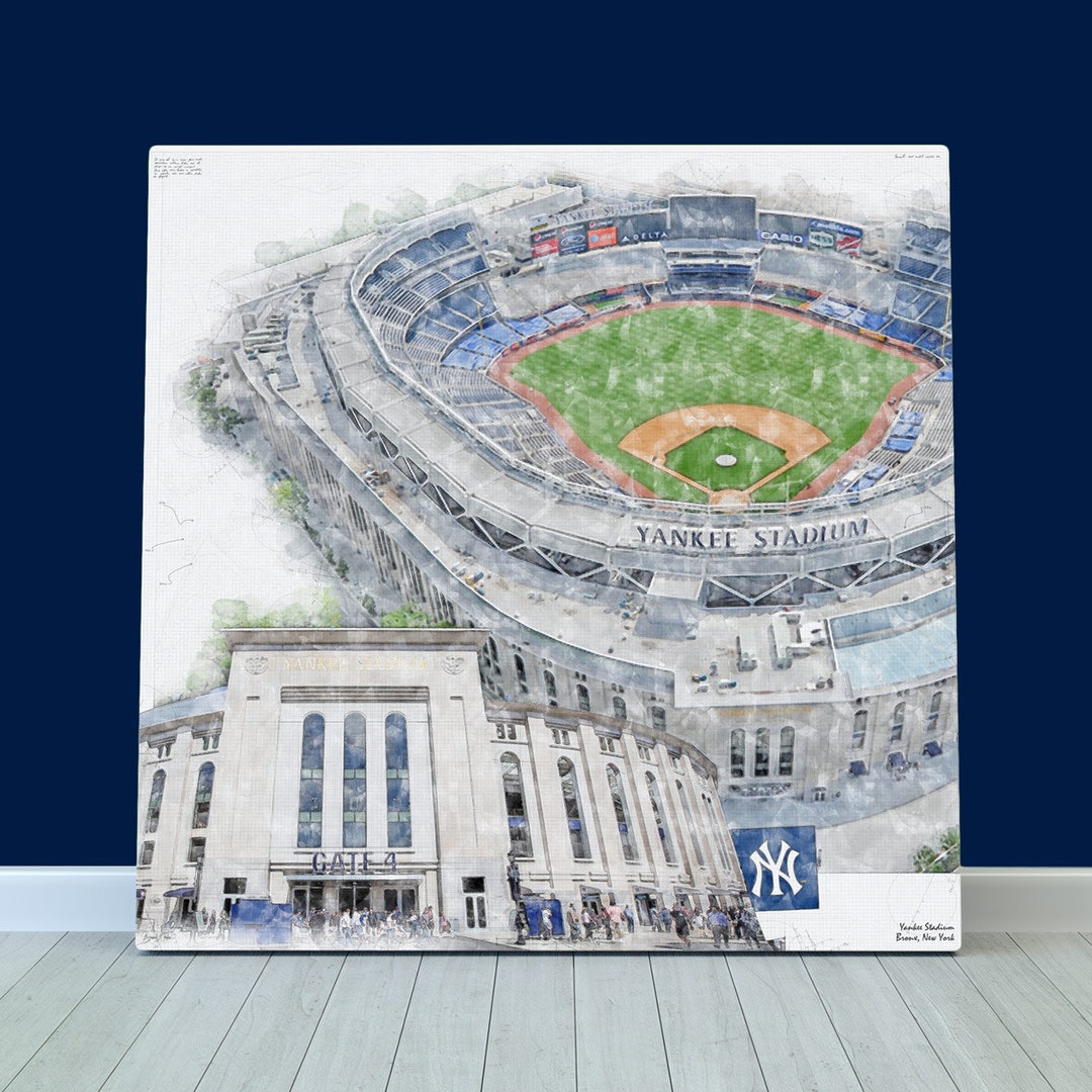 Yankee Stadium Print / Canvas Wall Art, New York Yankees Baseball ...