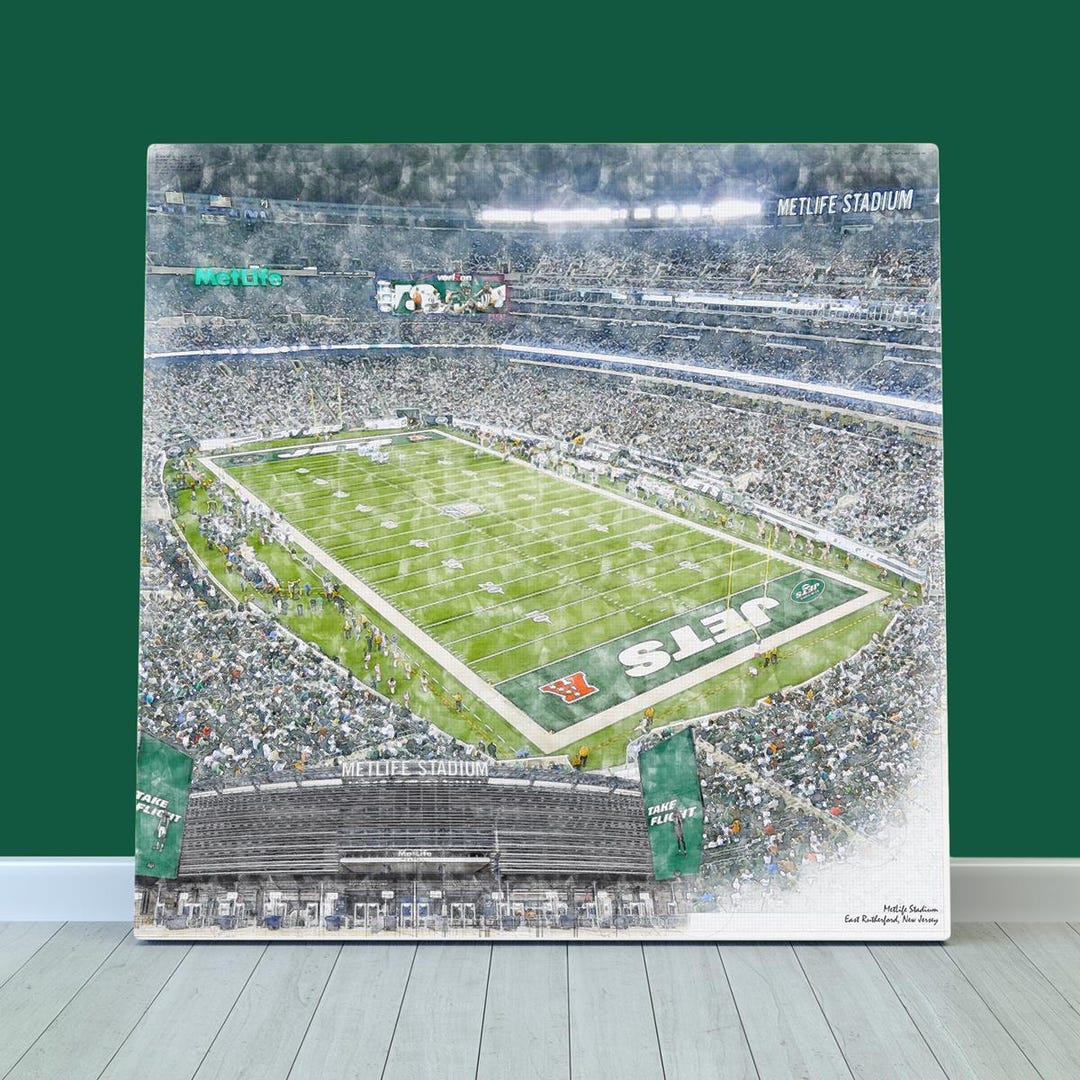 Metlife Stadium Print: New York Jets Football Art - Etsy