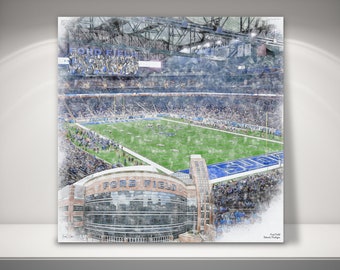 Ford Field Wall Art Detroit Lions Football Poster - Etsy