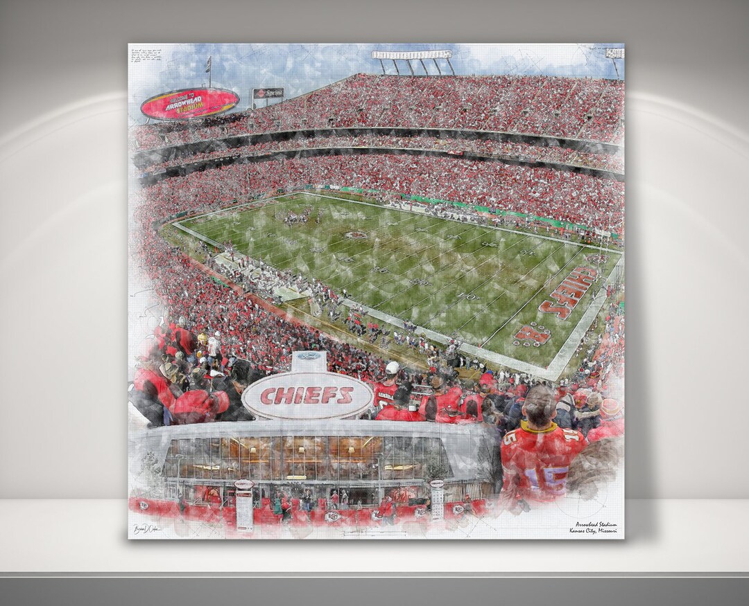 Arrowhead Stadium Art Canvas / Print Kansas City Chiefs - Etsy