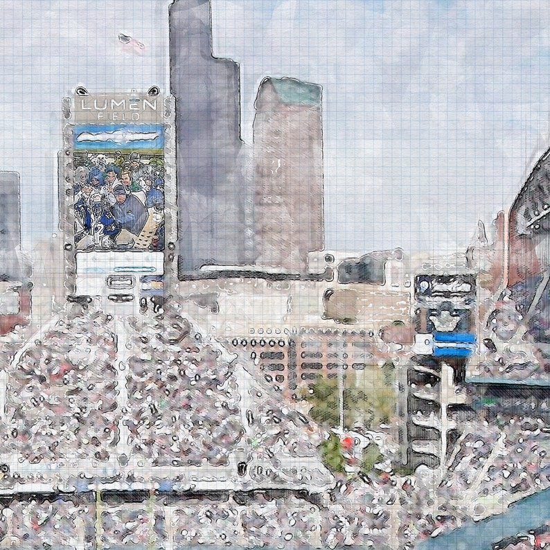 Seattle Seahawks Football Wall Art, Lumen Field Print or Canvas - Etsy