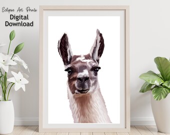 Cute Llama Couple Printable Wall Art Lama Nursery Poster Gift for ...