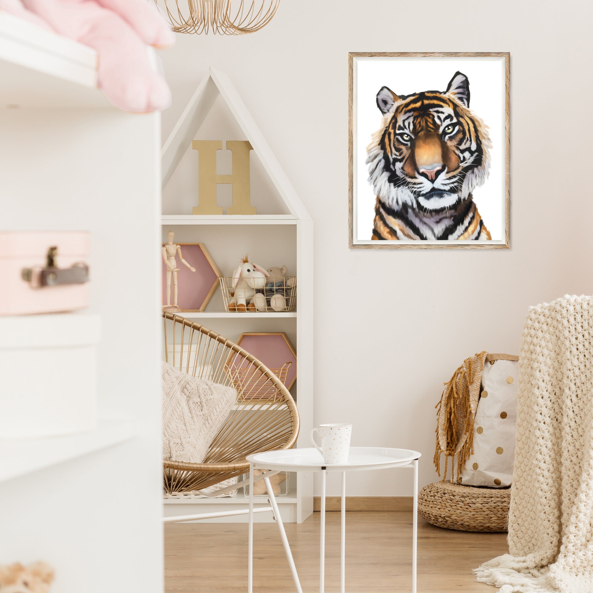 Tiger Poster Print Bedroom or Nursery Animal Decor - Etsy