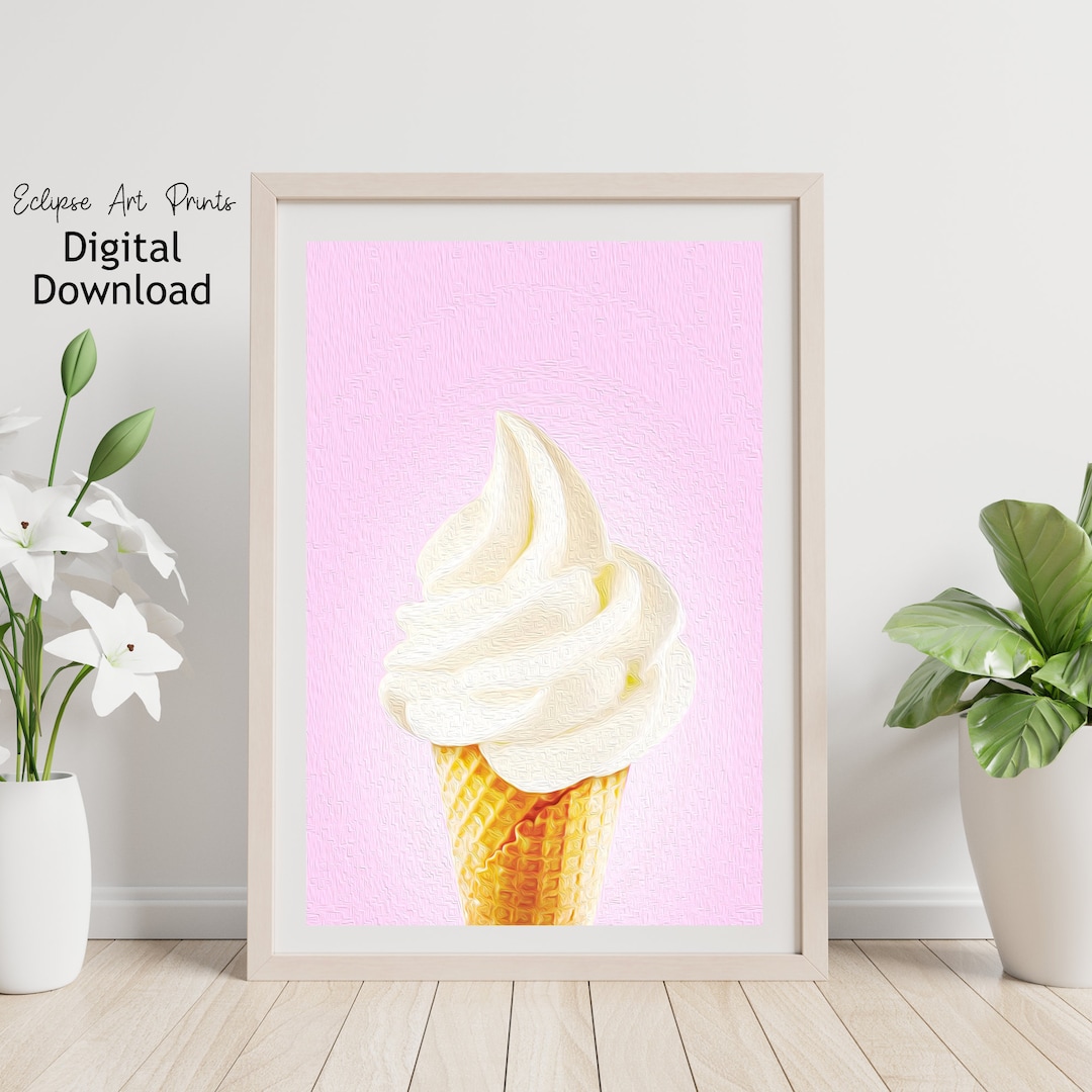 Ice Cream Print, Ice Cream Poster, Ice Cream Art, Nursery Art, Nursery ...