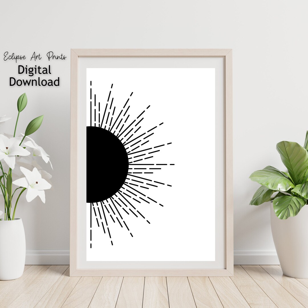 Sun Rays Poster Print • Bedroom or Office Abstract Art Decor ...
