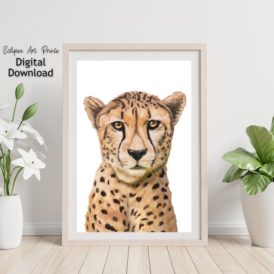 Cheetah Print, Cheetah Wall Art, Cheetah Poster, Nursery Art Decor, Kid ...
