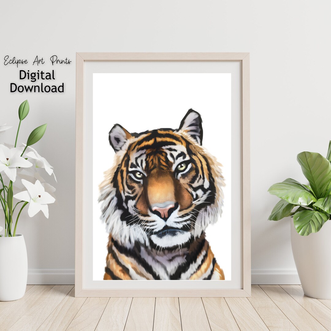 Tiger Poster Print Bedroom or Nursery Animal Decor - Etsy