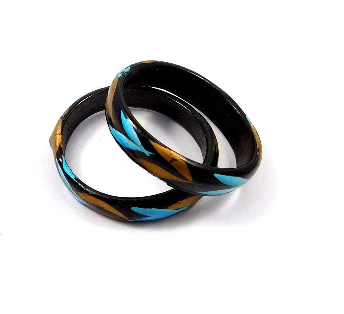 Black 1 Pair Custom Cute Baby Bangles for Girl Indian Printed - Etsy