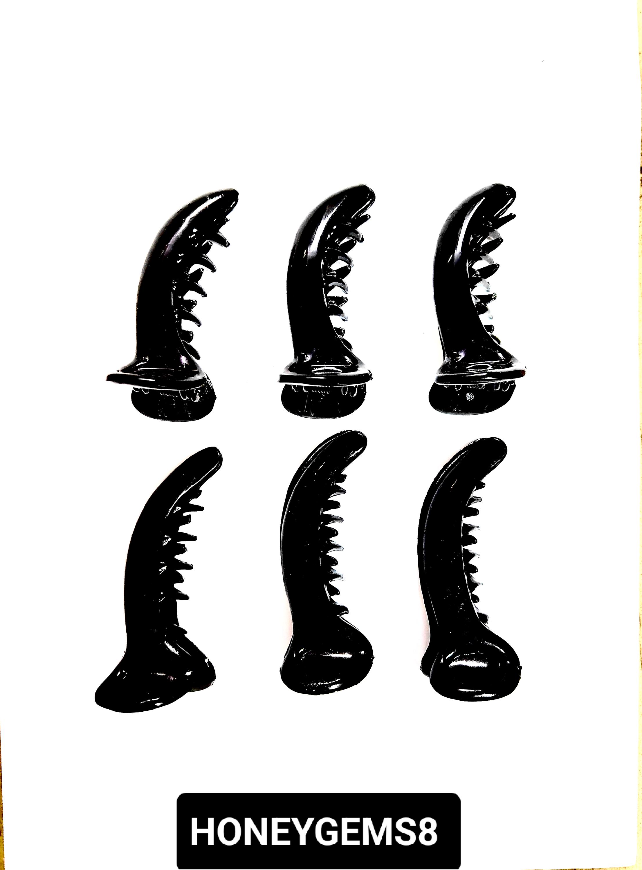 Black Banana Clip Acrylic Material Banana Mirchi Hair Clips for Women ...