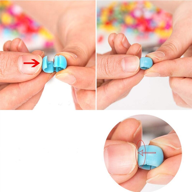 Multi Color Plastic Hair Claw Clips Mini Hair Beads Clips Hair | Etsy