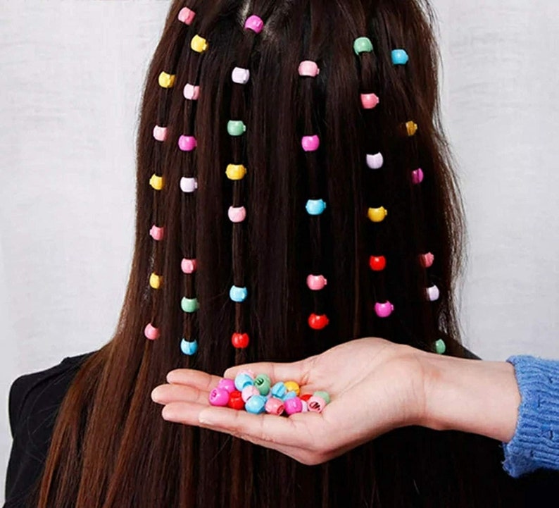 Multi Color Plastic Hair Claw Clips Mini Hair Beads Clips Hair | Etsy