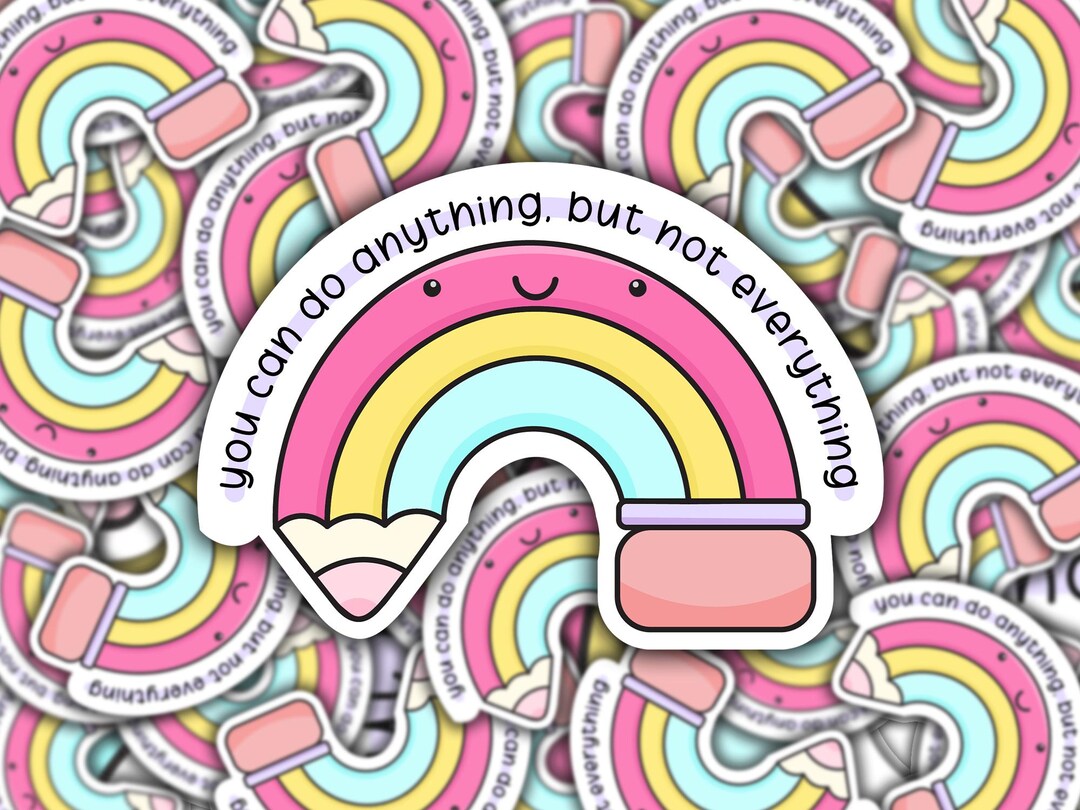 You Can Do Anything Sticker, Inspiring Quote Sticker, Waterproof ...
