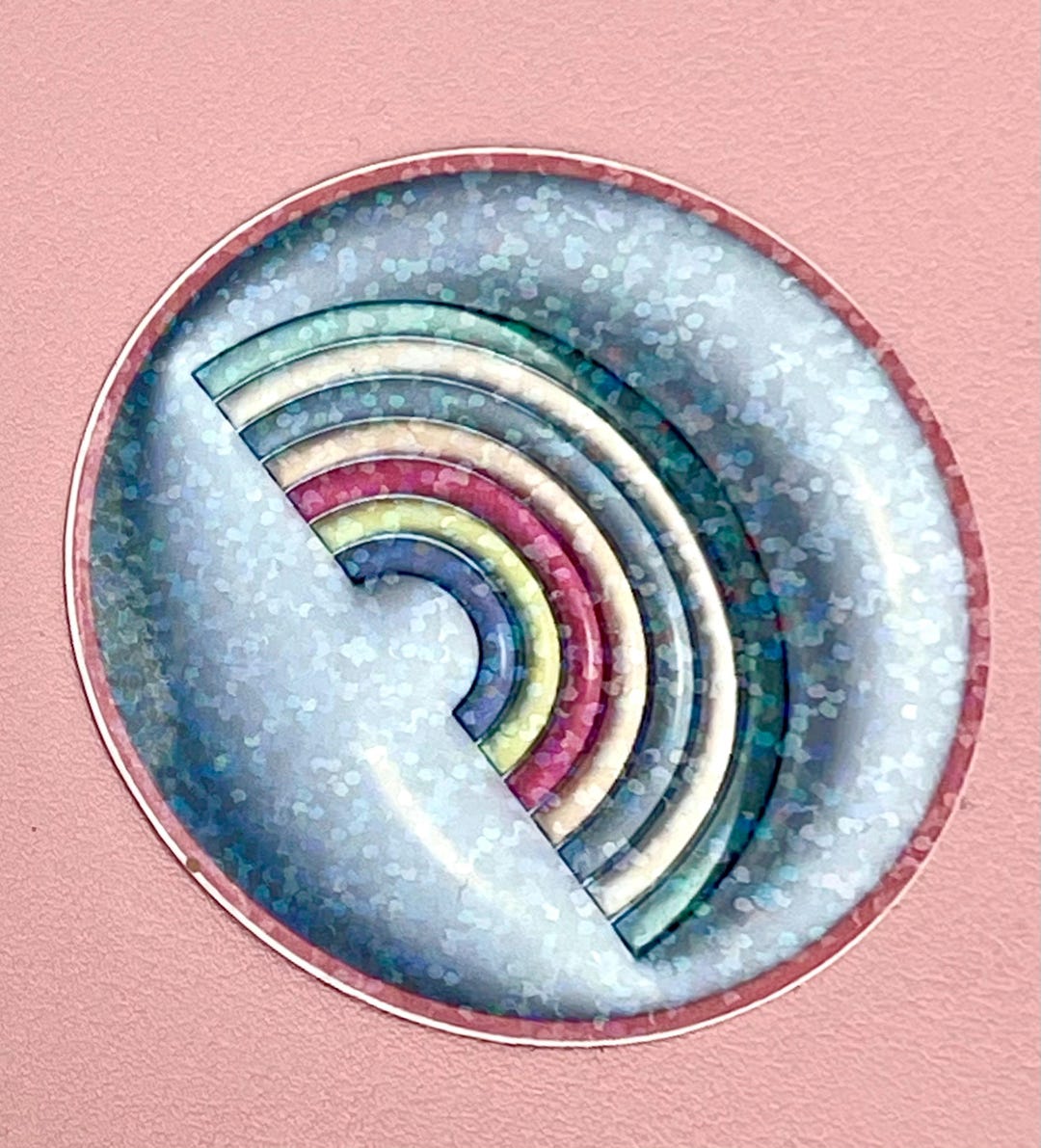 Boho Pastel Rainbow Glitter Sticker | Waterproof Vinyl Decal - Etsy