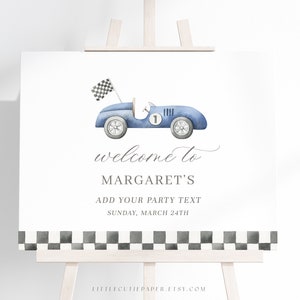 Editable Race Car Welcome Sign Template, Vinyl Banner, Welcome Backdrop ...