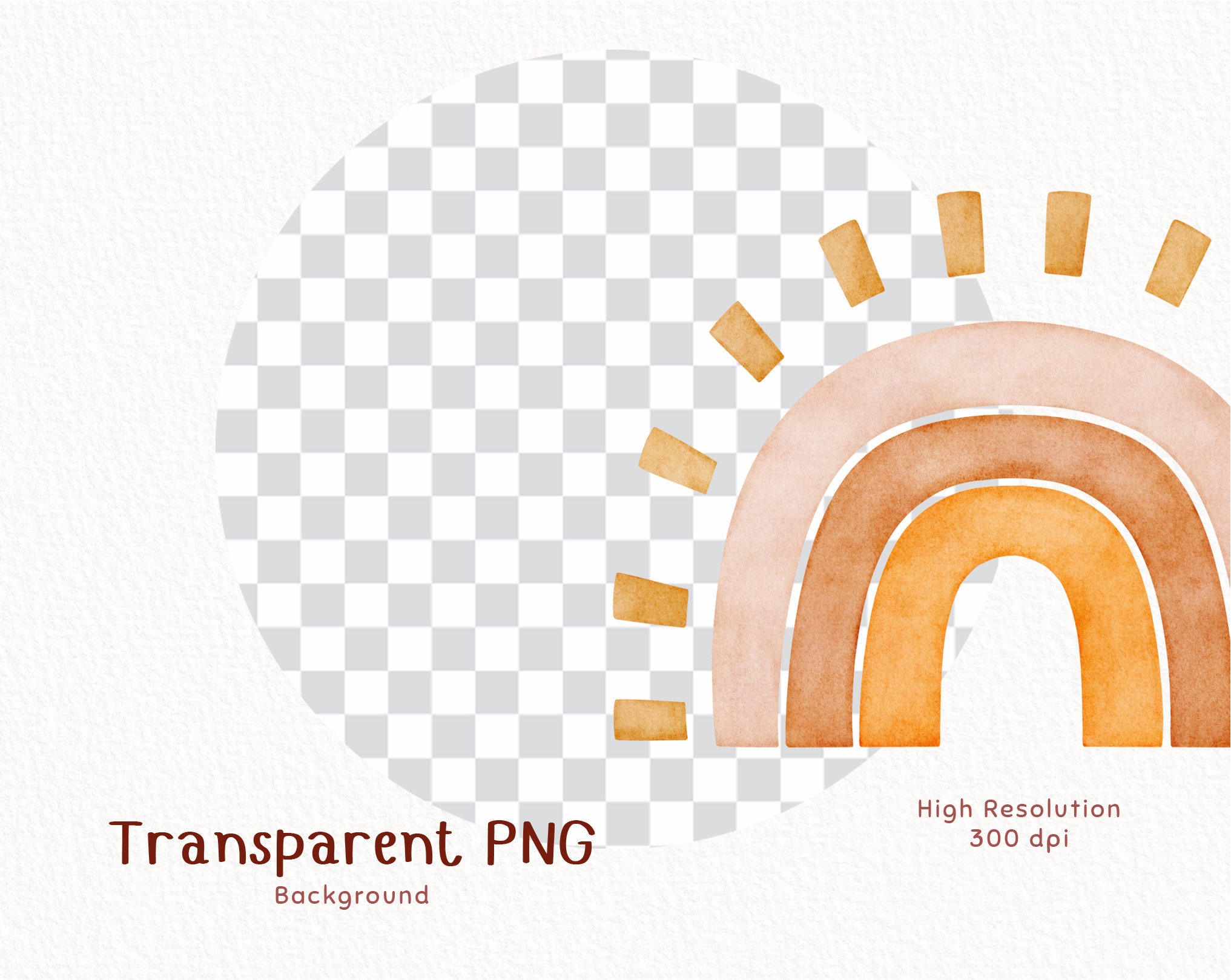 Boho Rainbow Watercolor Clipart Rainbow Clip Art Boho - Etsy UK