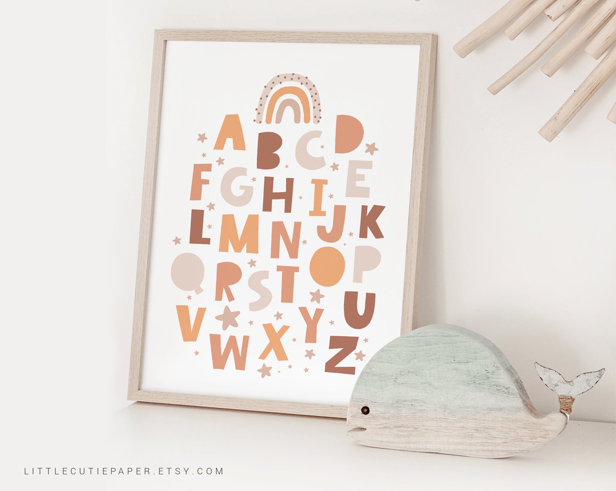 Boho Alphabet Poster Digital Download Boho Alphabet Print - Etsy