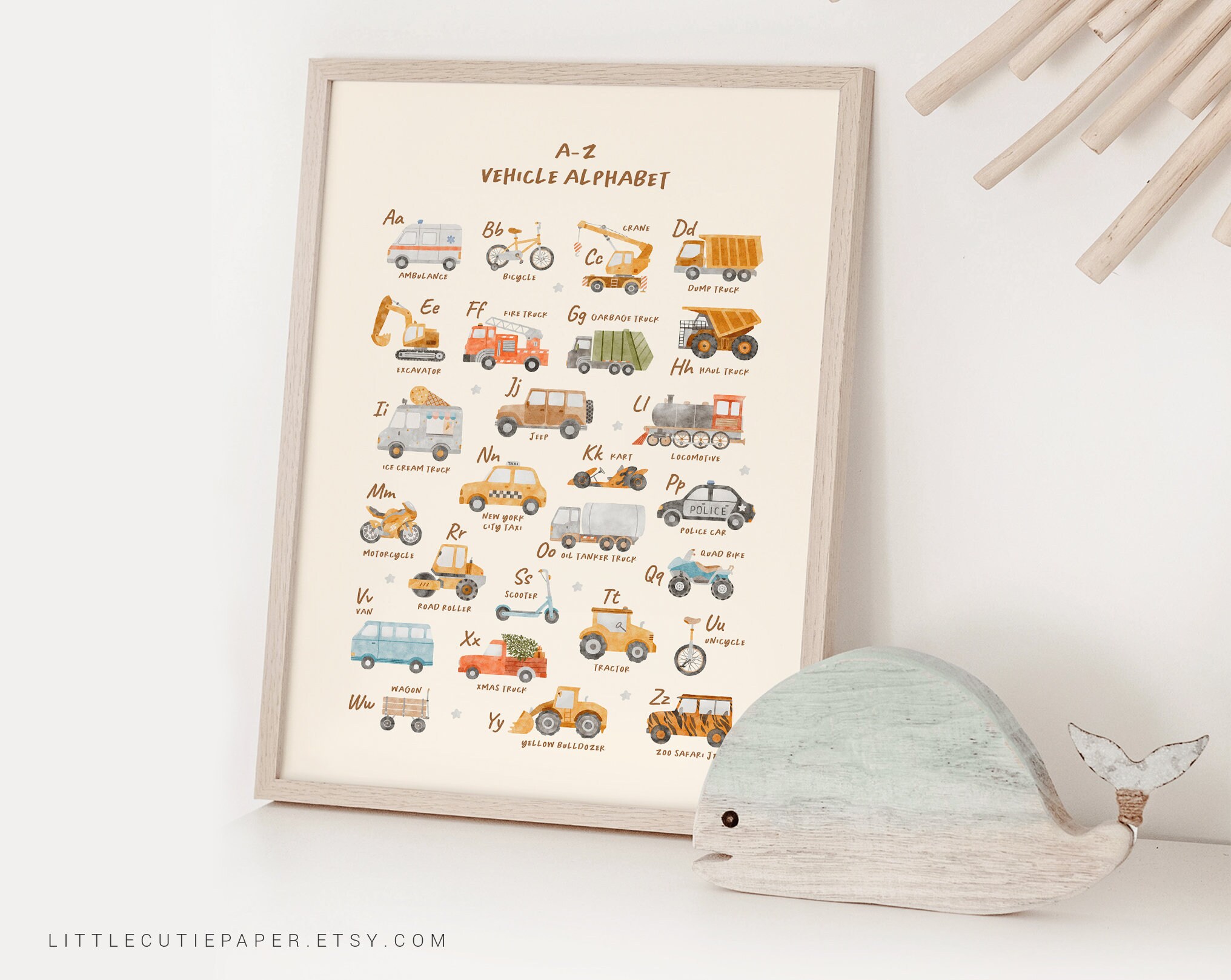 Vehicle Alphabet Poster Digital Download, Transport Alphabet, Vehicle ...