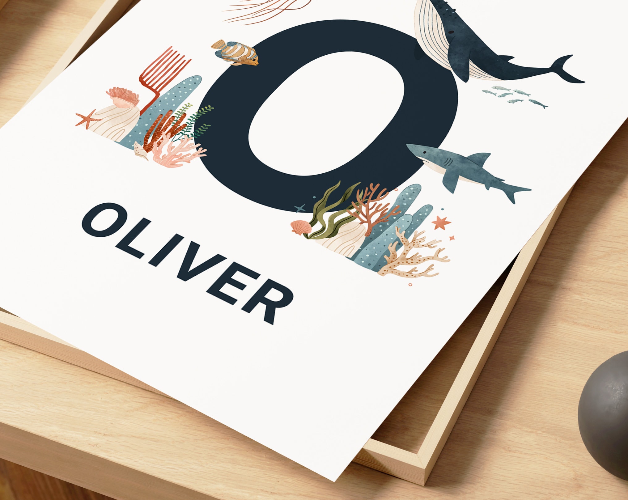 Editable Personalized Name, Sea Animal Alphabet Poster and Counting ...