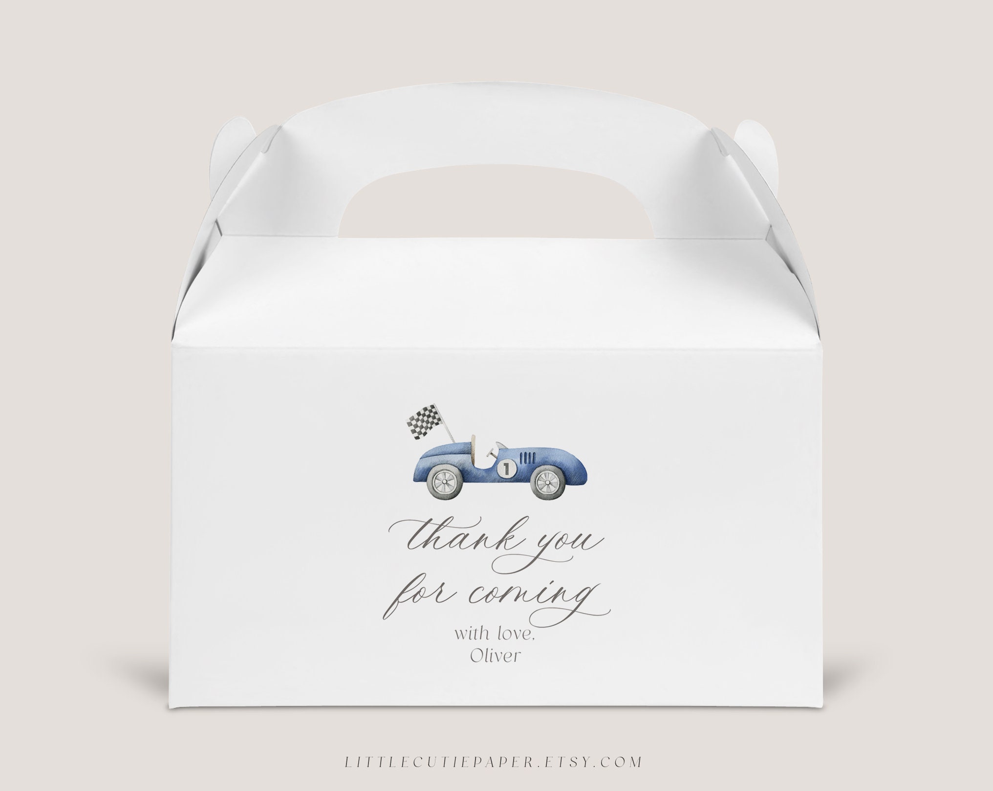 Editable Race Car Gable Box Label Template, Fast One Birthday Box Label ...