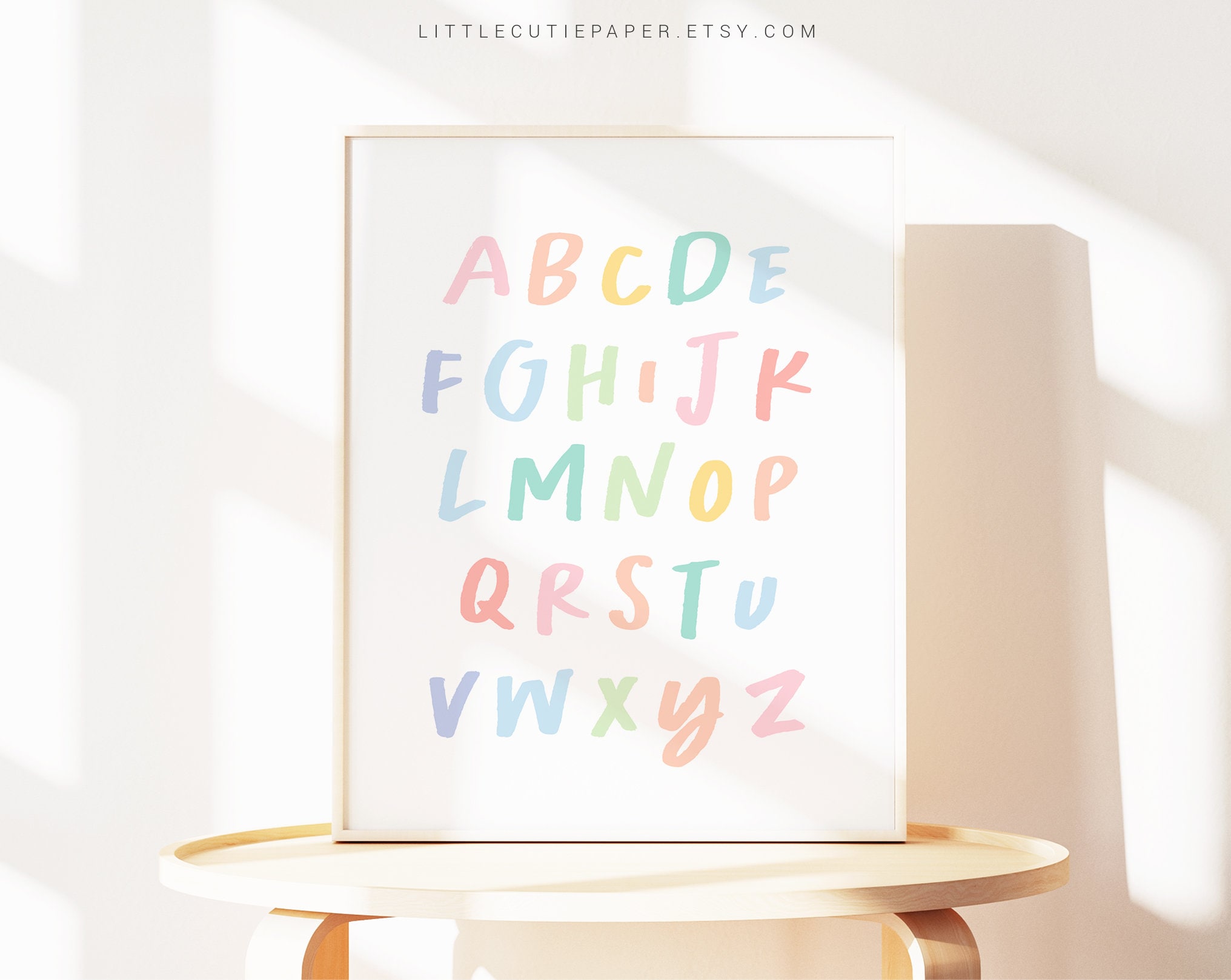 Rainbow ABC Poster Digital Download Rainbow Alphabet Chart - Etsy