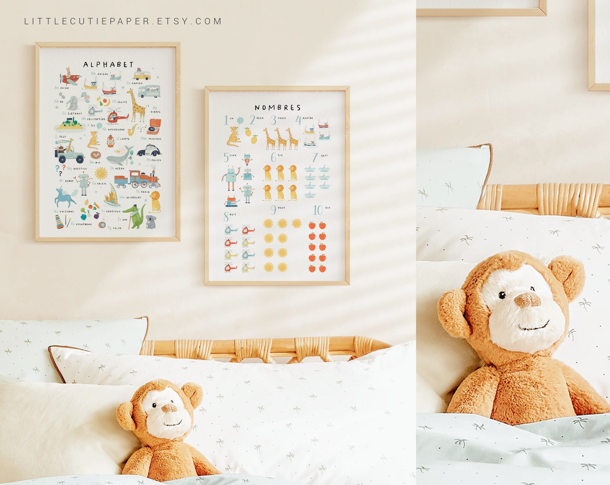 French Alphabet and Number Poster, Learn French, Français Alphabet ...