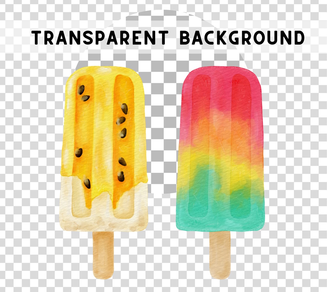 Popsicle Watercolor Clipart for Summer Popsicle Clipart - Etsy