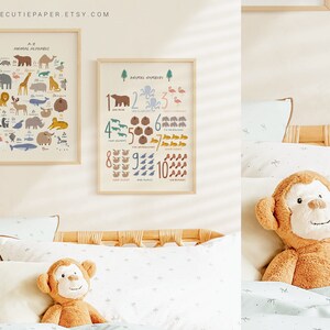 Animal Alphabet and Numbers Poster Digital Download, Abc Chart and ...