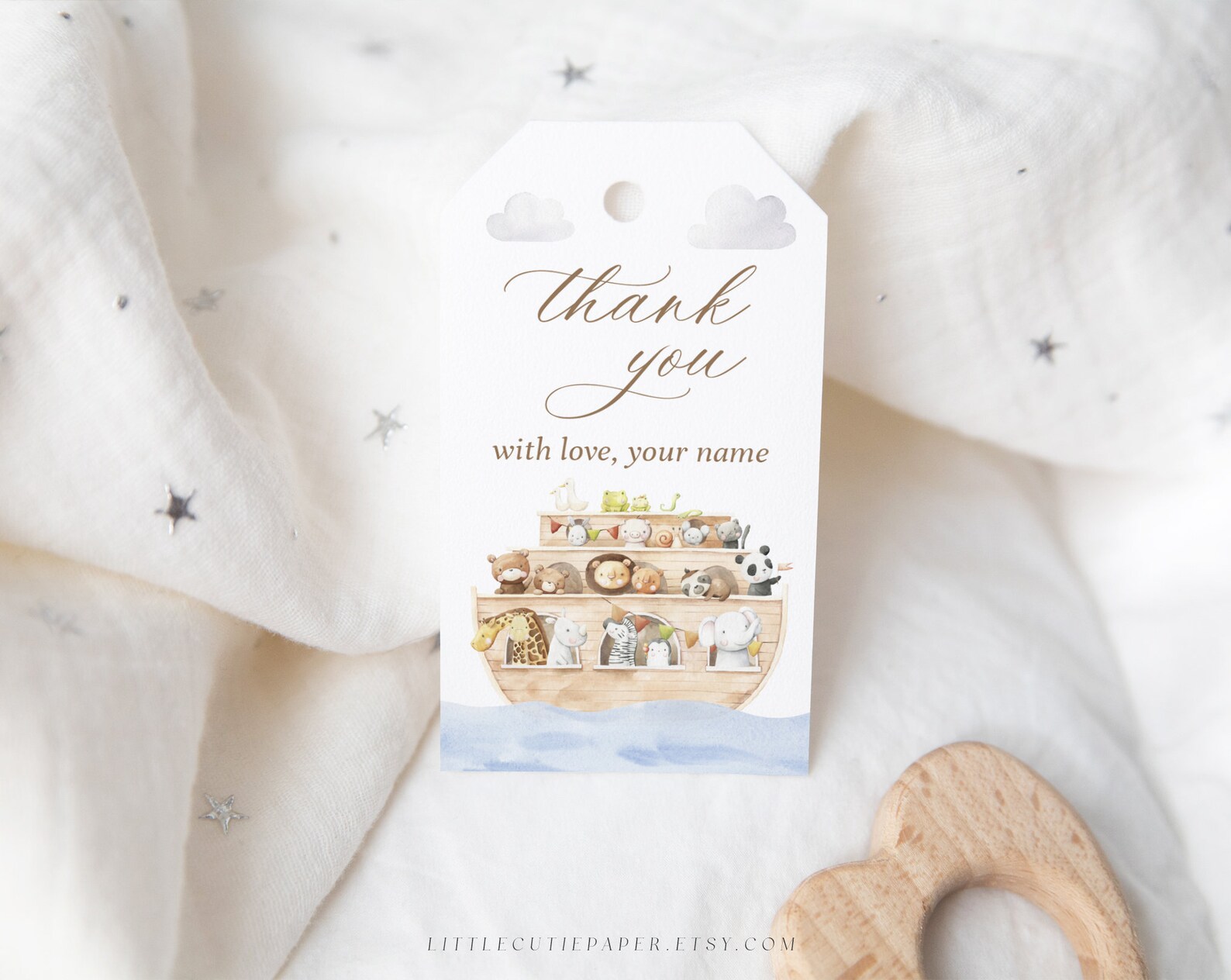 Editable Noahs Ark Favor Tag, Noahs Ark Baby Shower Favor Tag ...