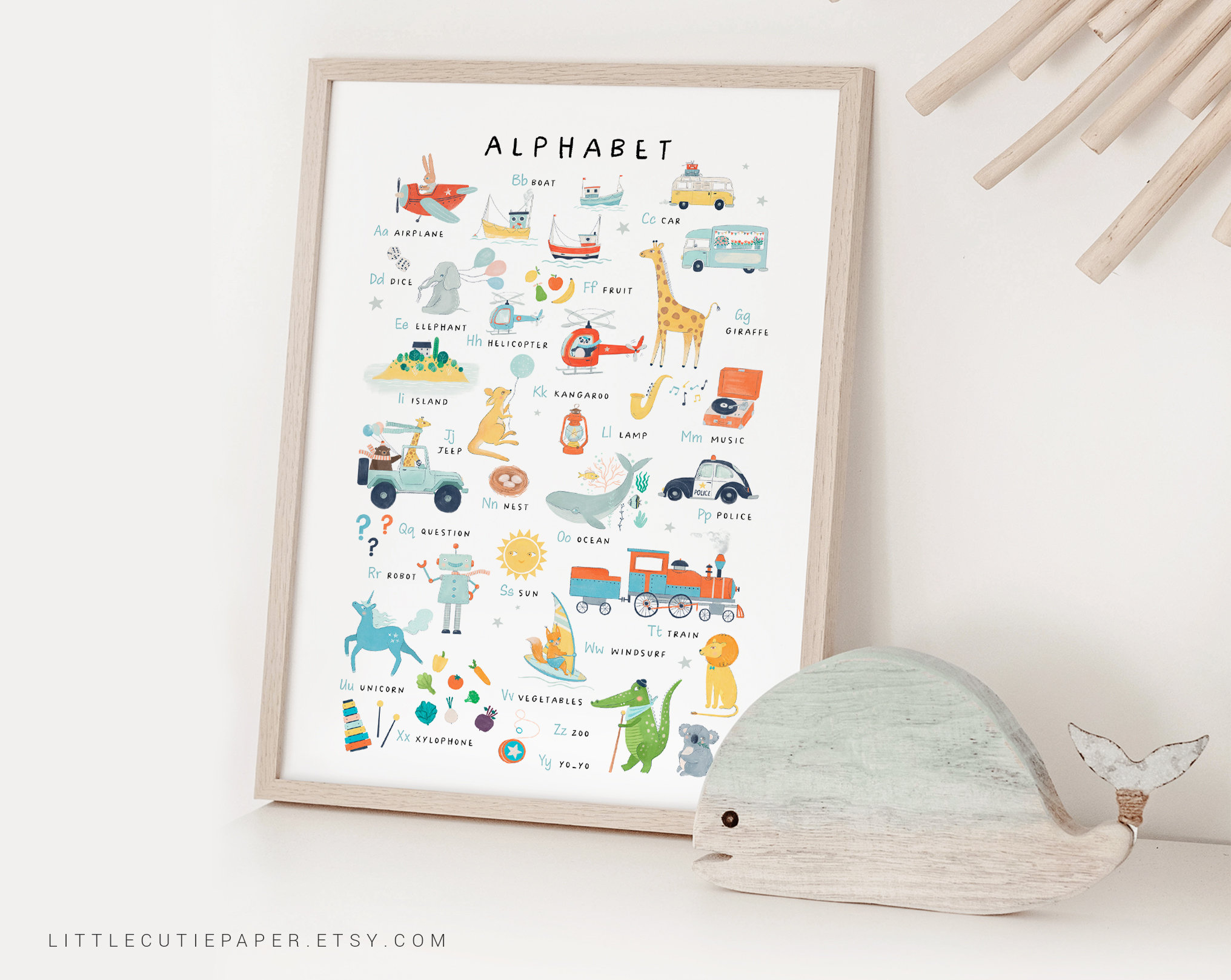 ABC Poster for Kids Digital Download, Kid Alphabet Poster, ABC Poster ...